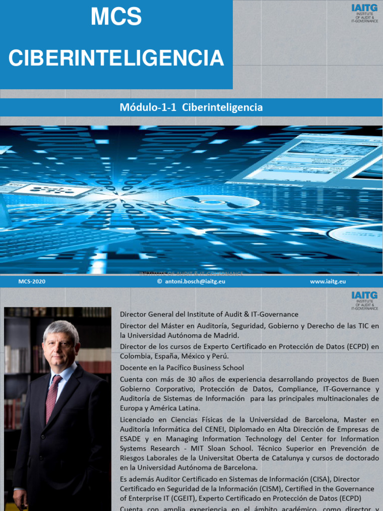 Ciberinteligencia y Gestión de Riesgos MCS-2020 | PDF | Riesgo | La seguridad informática