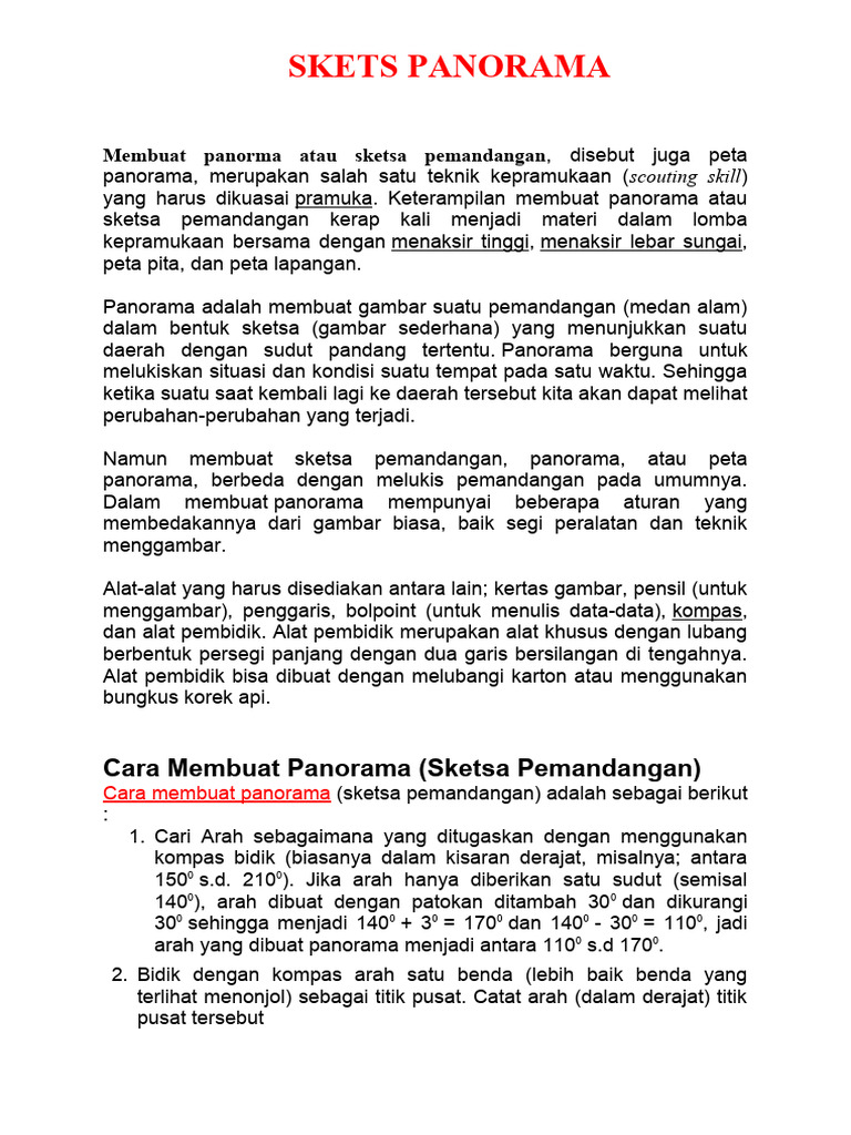 Cara Membuat Skets Panorama | PDF | Griya & Taman | Seni