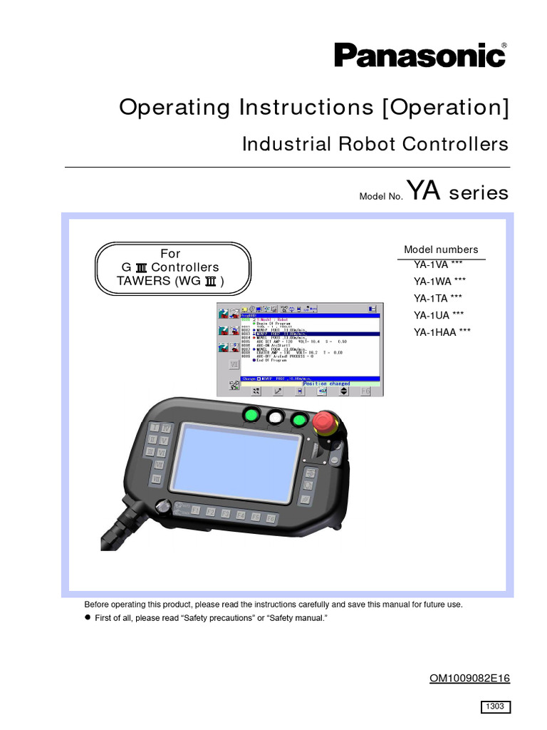 G3 - OM1009082E16 - YAseries-Operation (G3 Operating Instruction) | PDF