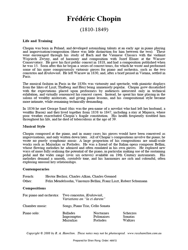 Chopin Scherzo No 2 | PDF | Frédéric Chopin | Sonata