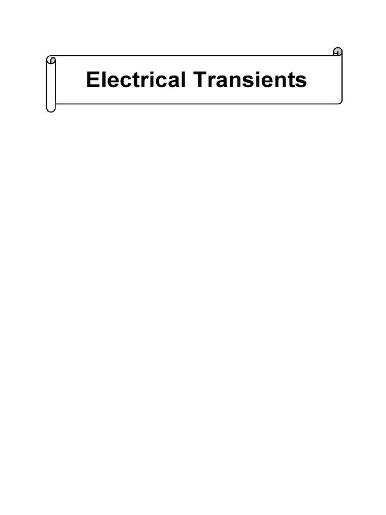 Electric Transient Handouts | PDF