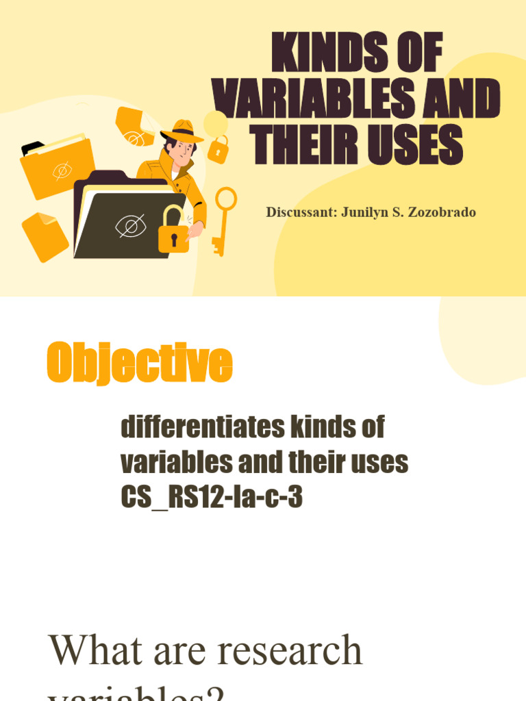 Lesson 3 Variables | PDF | Dependent And Independent Variables | Level Of Measurement