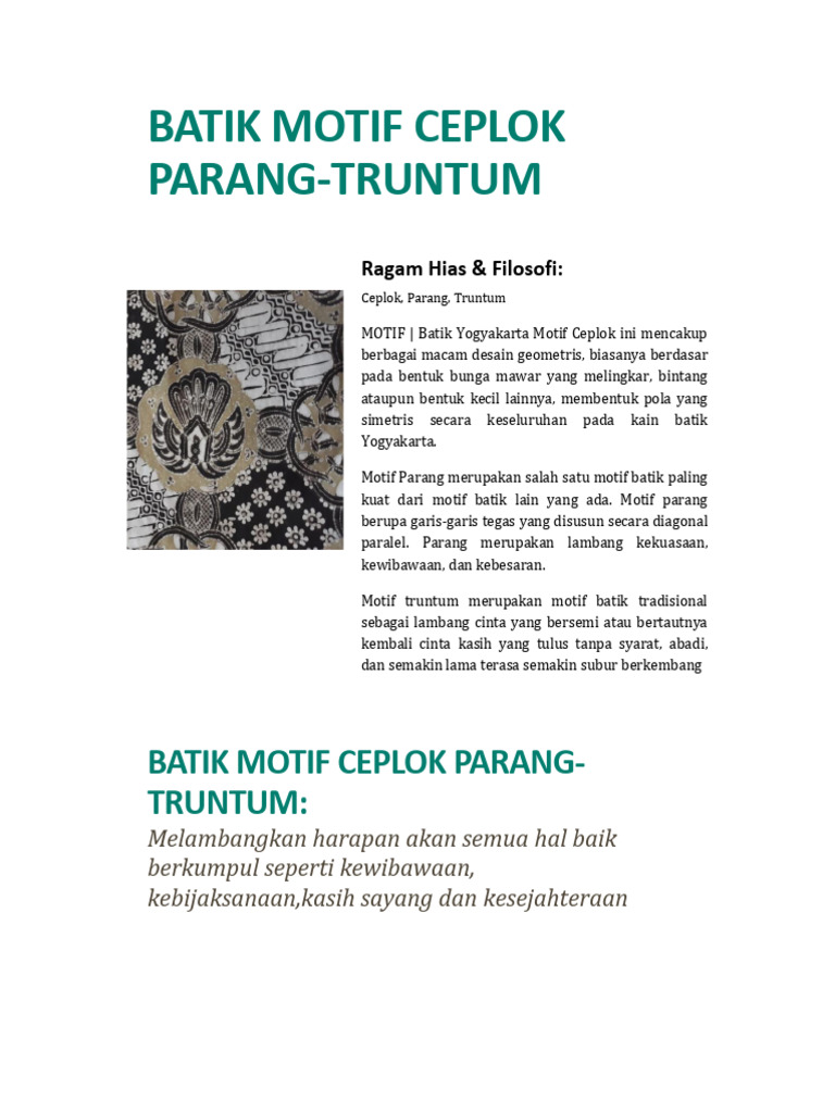 Filosofi Batik Jogja | PDF