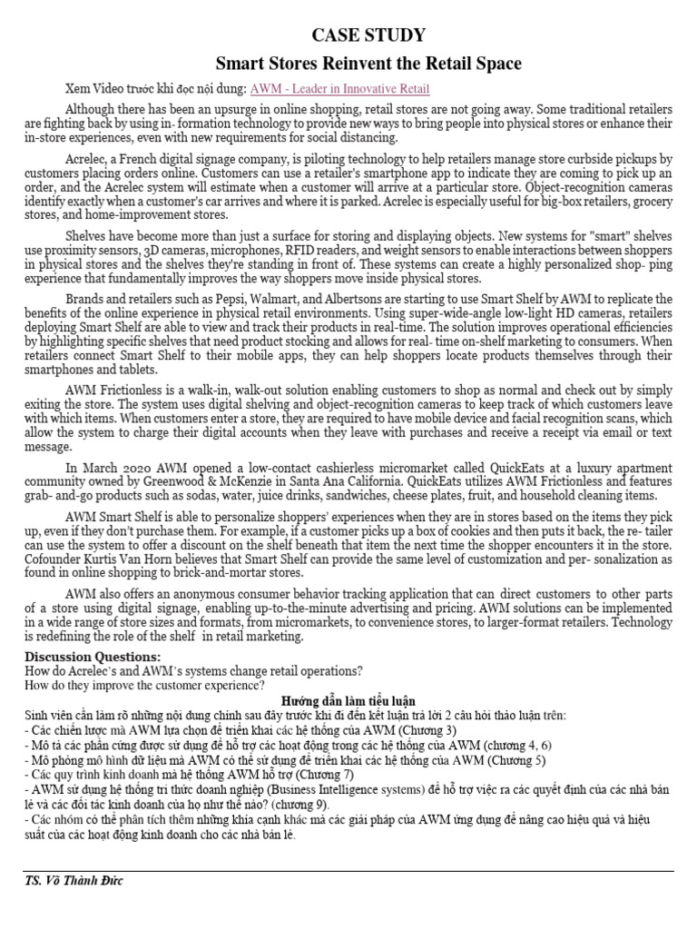 CASE STUDY - Smart Stores Reinvent The Retail Space | PDF | Retail ...