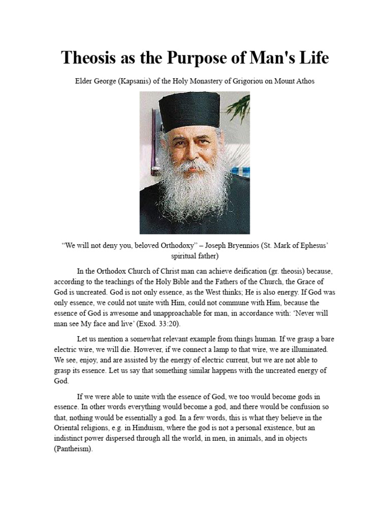 Theosis_as_the_Purpose_of_Mans_Life_-_Elder_George_of_Grigoriou | PDF ...