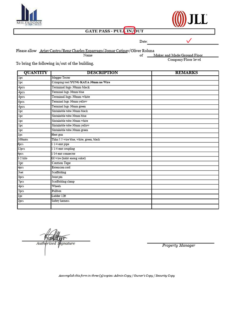 Equipment and Tools Inventory List | PDF