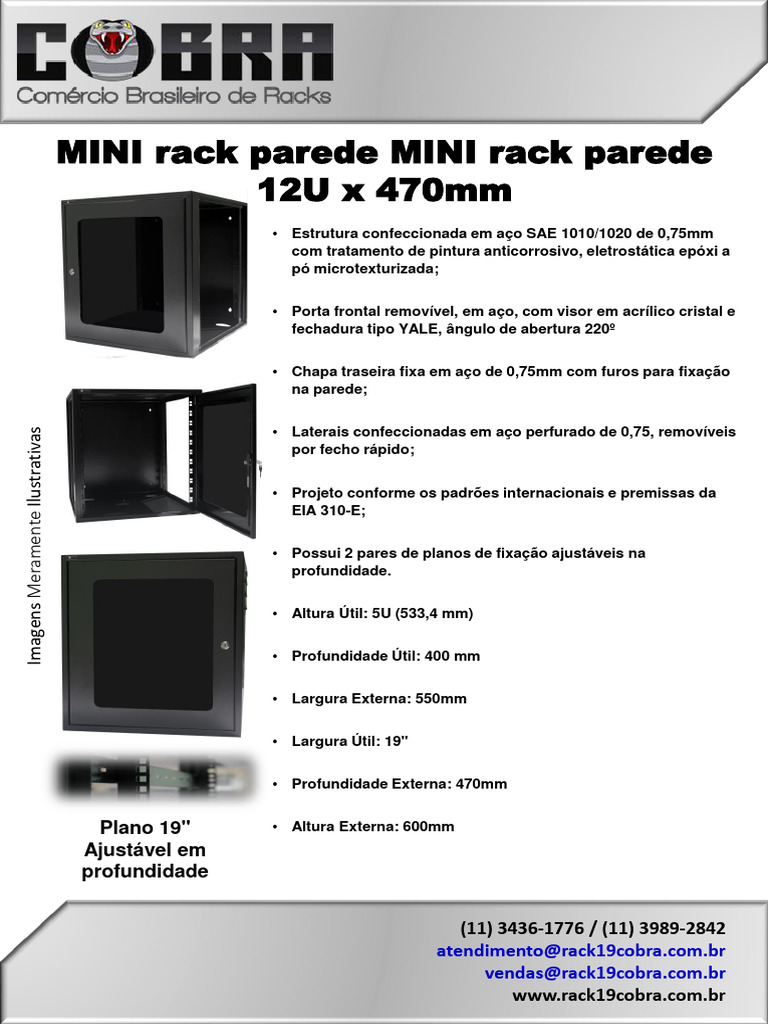 Modelo Datasheet Rack Parede 12x470 | PDF