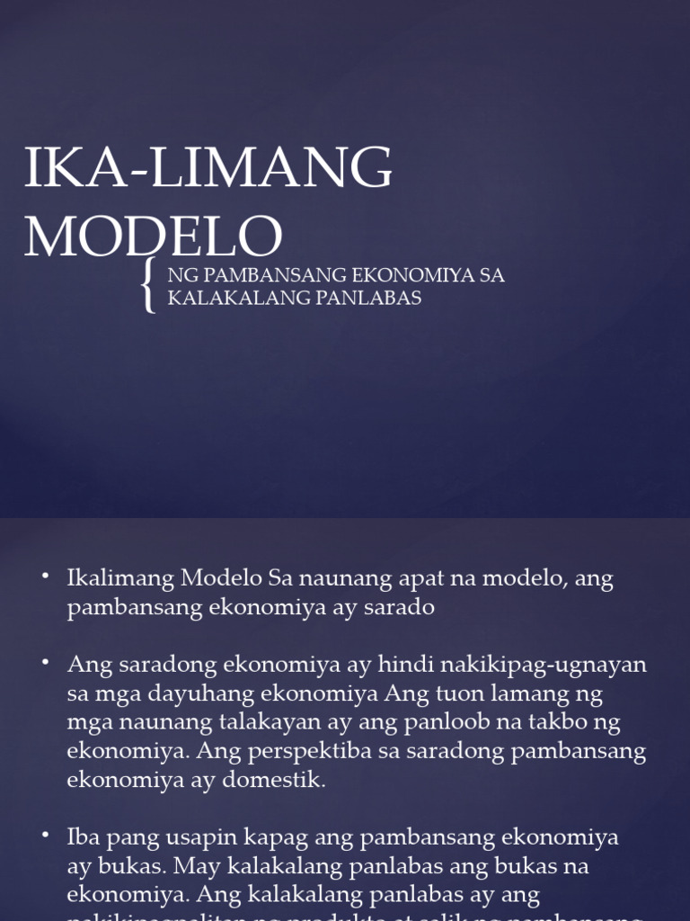 Ika-Limang Modelo | PDF