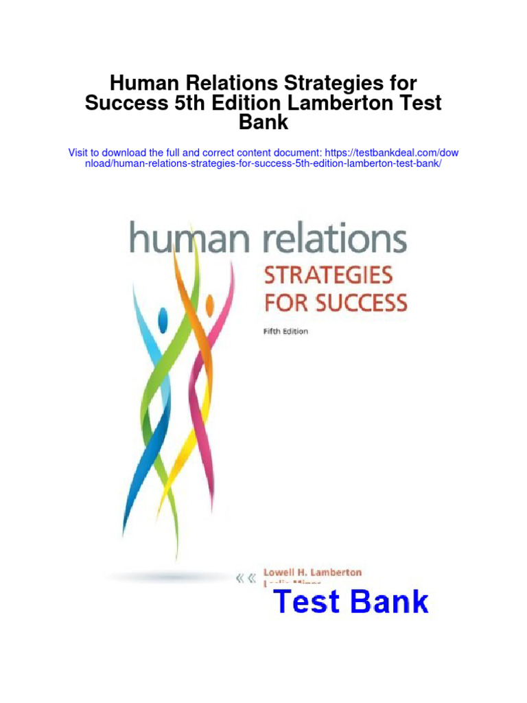 Instant Download Human Relations Strategies For Success 5th Edition ...