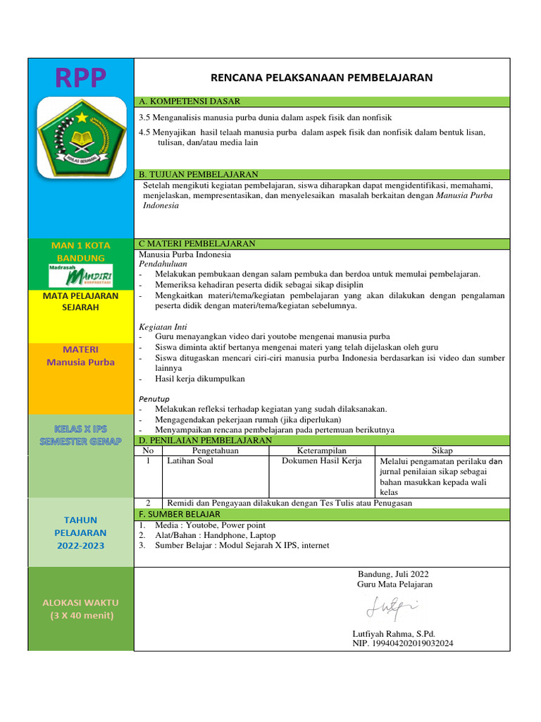 RPP SMT Genap 2022-2023 | PDF