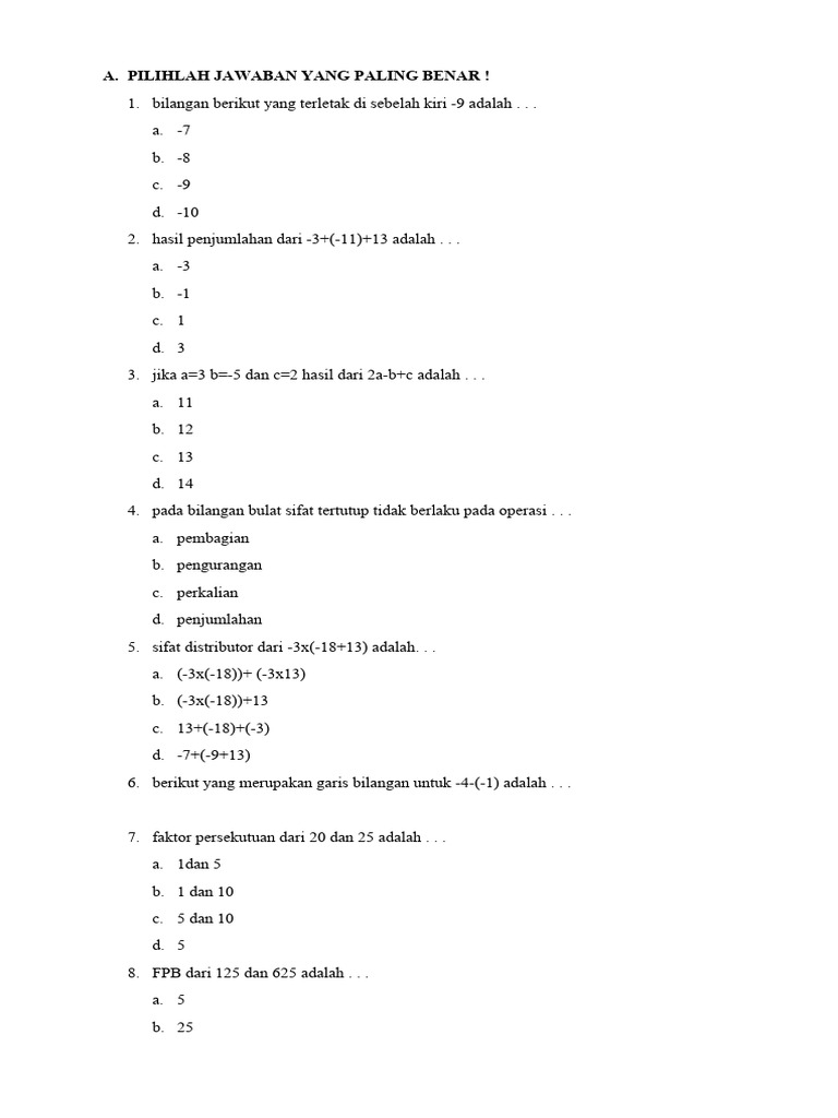 Soal Matematika Dasar dan Rasio | PDF