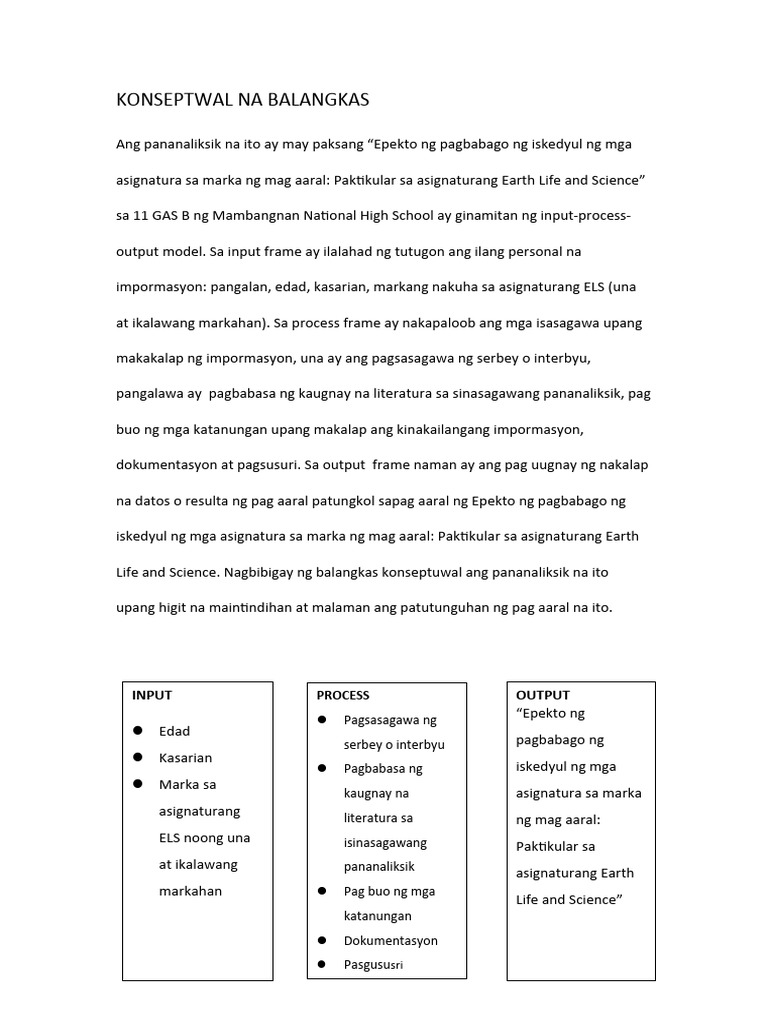Konseptwal Na Balangkas | PDF