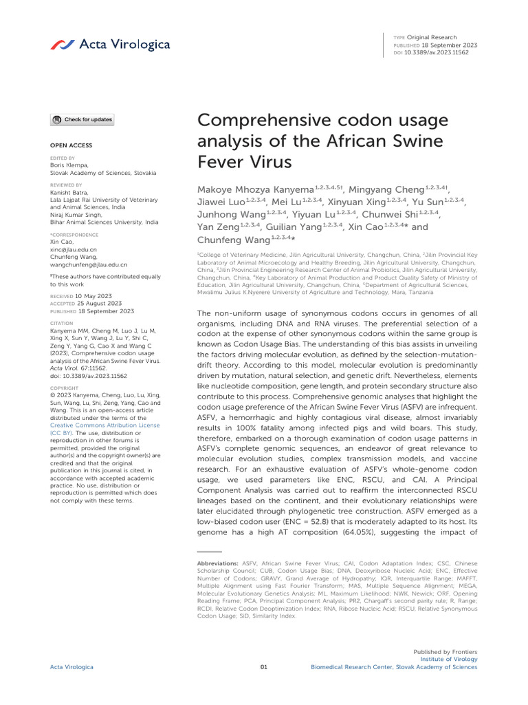 Cientifico | PDF | Open Reading Frame | Genetic Code