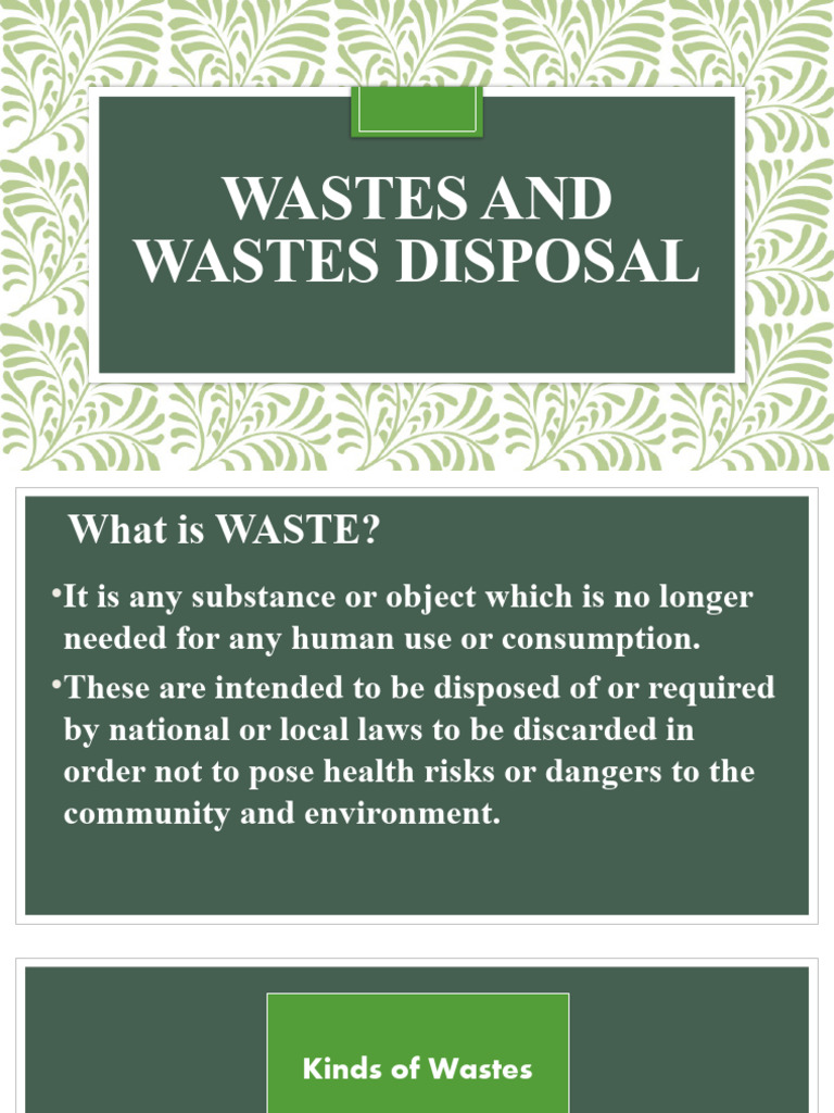 Understanding Waste Types and Disposal | PDF | Waste | Waste Management