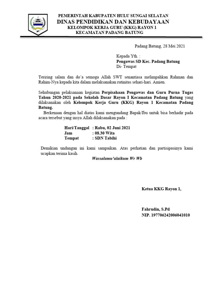 Undangan Pengawas | PDF