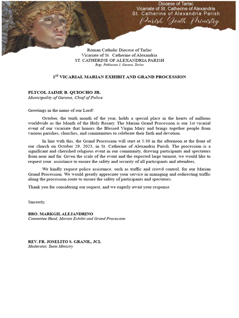 Procession Letter | PDF