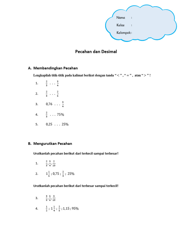 Bib Pecahan Dan Desimal | PDF