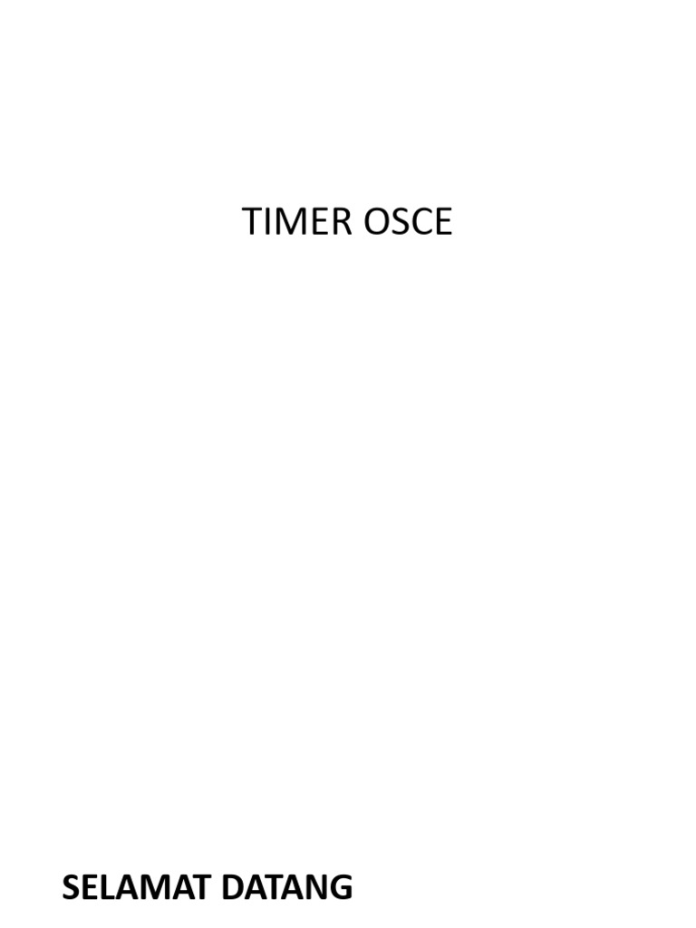 Timer Osce Final 7 Menit | PDF