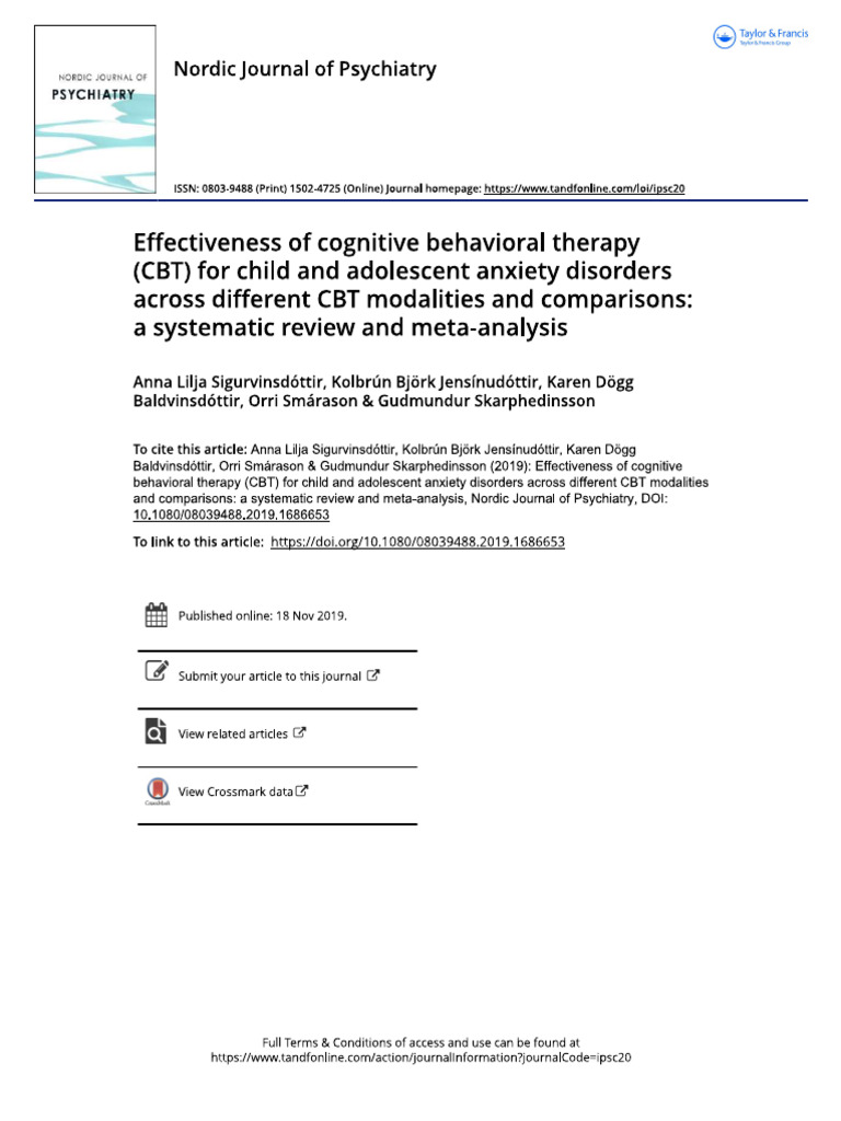 CBT For Anxiety | PDF