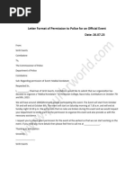 Police Permission Request Template | PDF