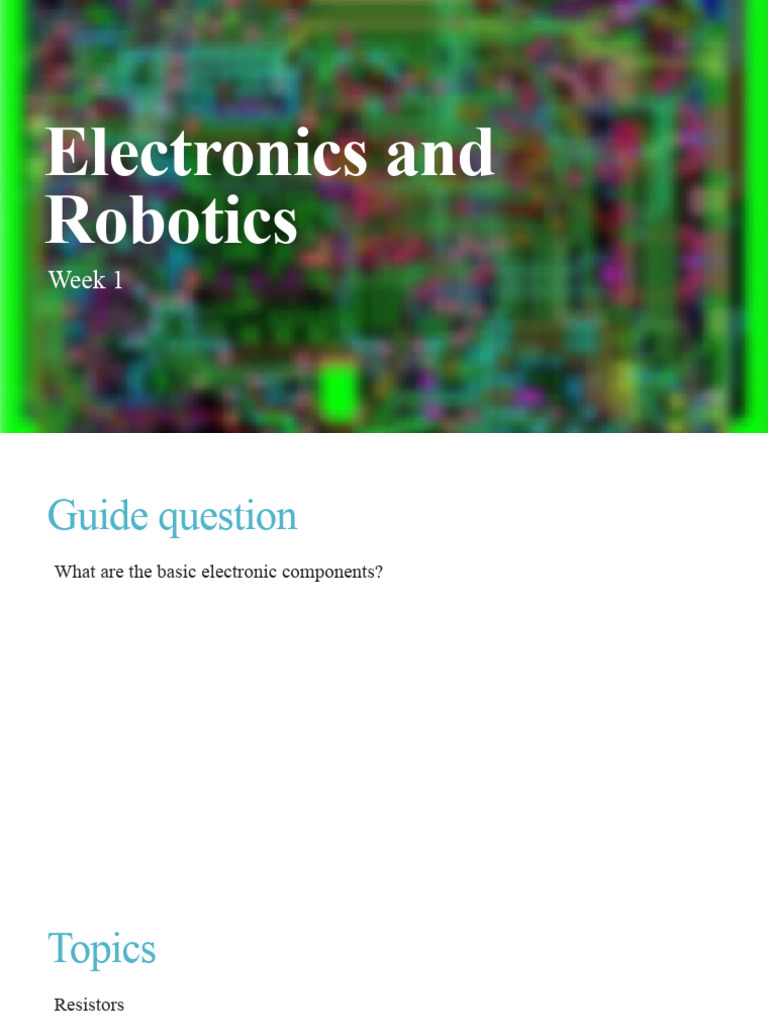Basic Electronic Components Guide | PDF | Capacitor | Resistor