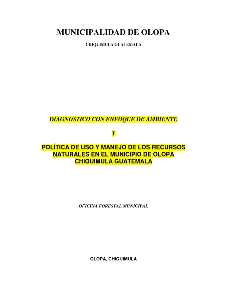 Estudio Ambiental Olopa | PDF | Residuos | Saneamiento