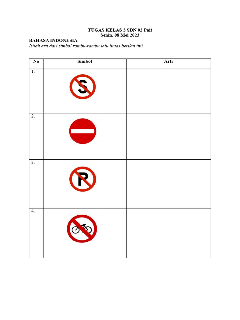 Soal Rambu-Rambu Lalu Lintas | PDF