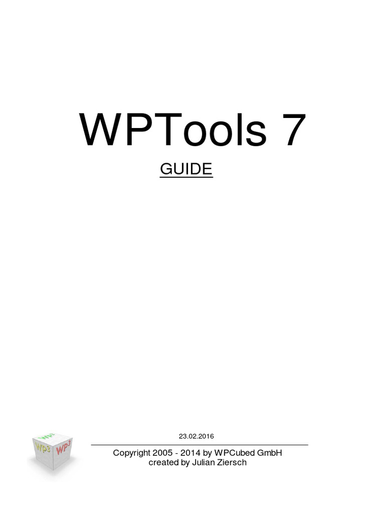 WP Tools 7 Manual | PDF | Html | Software