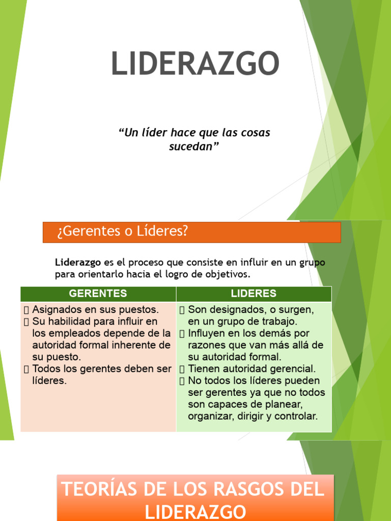 Unidad 6 - Liderazgo Organizacional | PDF | Liderazgo | Conceptos psicologicos