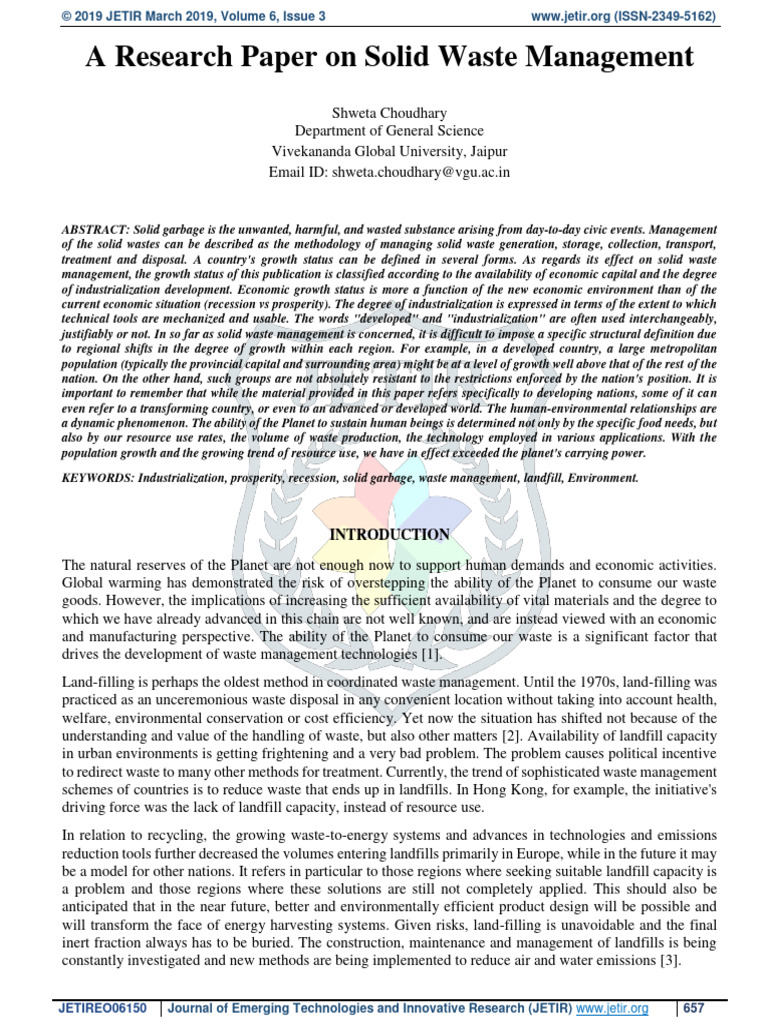 Solid Waste Management Strategies | PDF | Waste Management | Waste