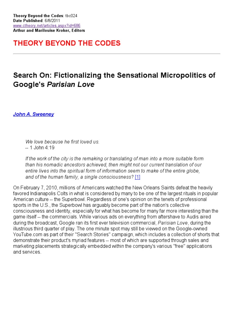 Theory Beyond The Codes: Search On: Fictionalizing The Sensational ...