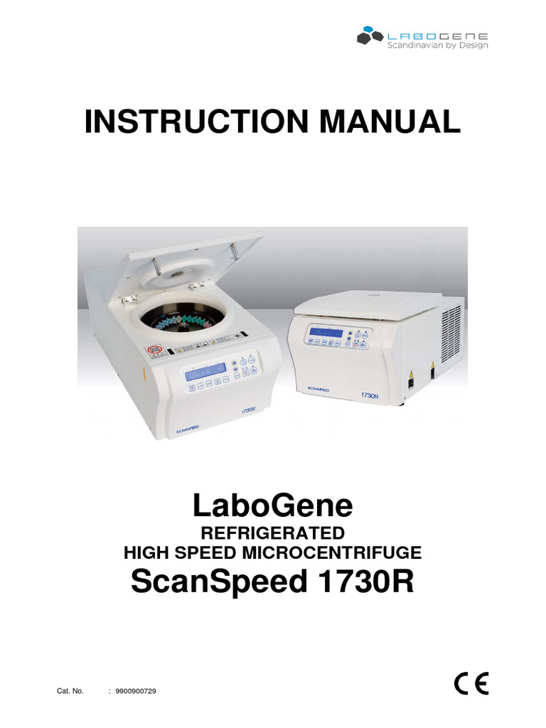 Instruction Manual - LaboGene ScanSpeed 1730R - 9900900729 | PDF ...