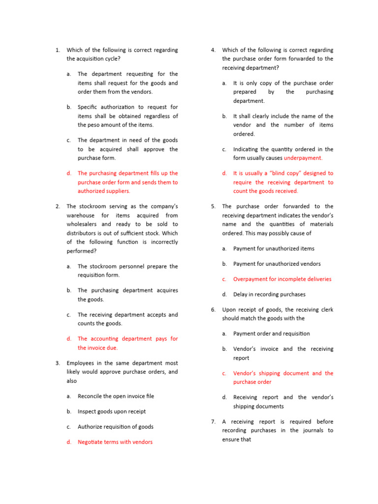 Other Cycles and Audit Process Quix | PDF | Audit | Accounts Payable