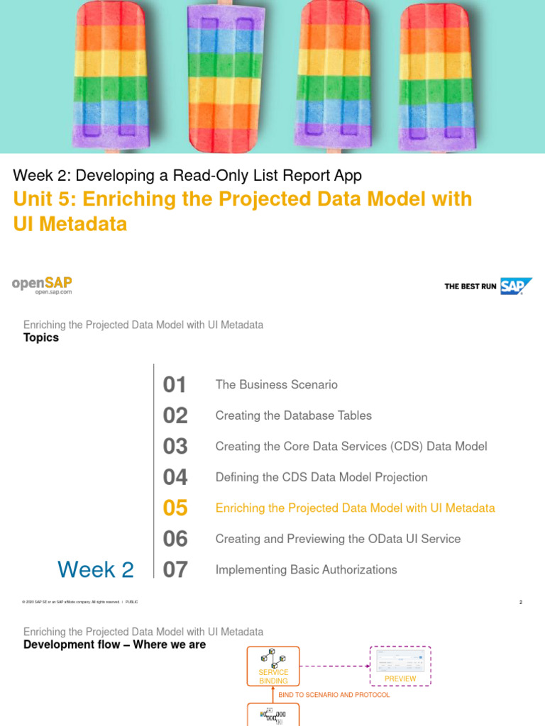 openSAP cp13 Week 2 Unit 5 EnrPDMwUIMeta Presentation | PDF | Metadata | Data Model