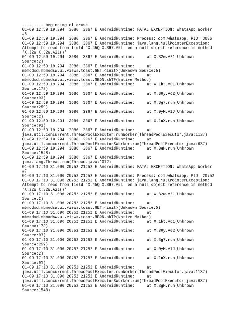 Logcat | PDF | Java (Programming Language) | Android (Operating System)