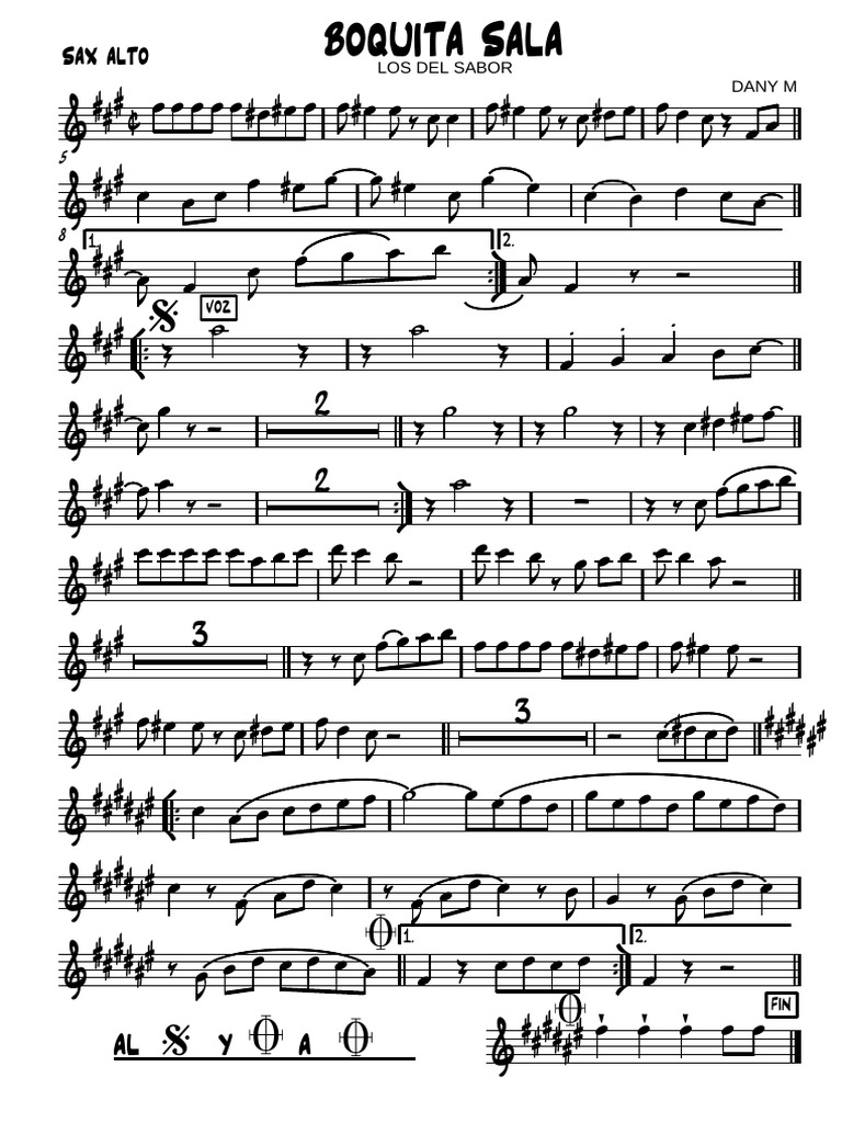 Boquita Sala Saxo Alto | PDF