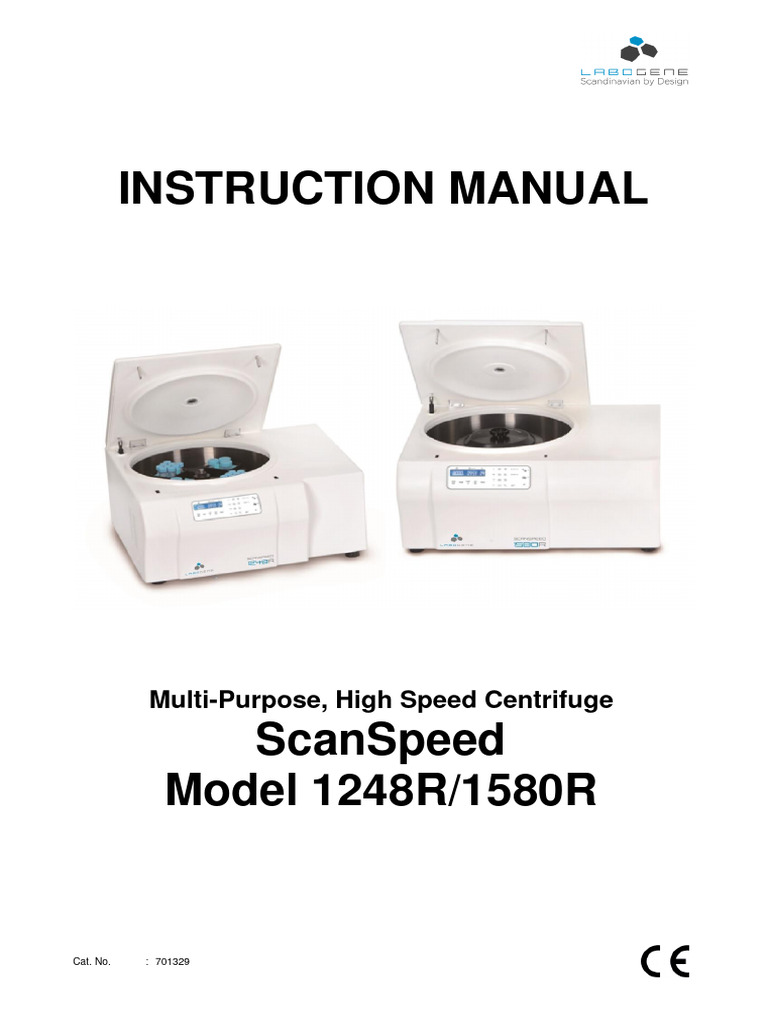 Instruction Manual - LaboGene ScanSpeed 1248R & 1580R | PDF