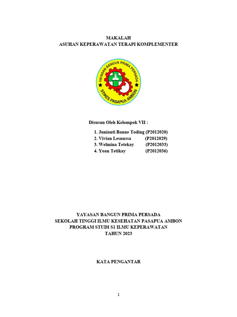 KEL.7 - Askep Terapi Komplementer | PDF
