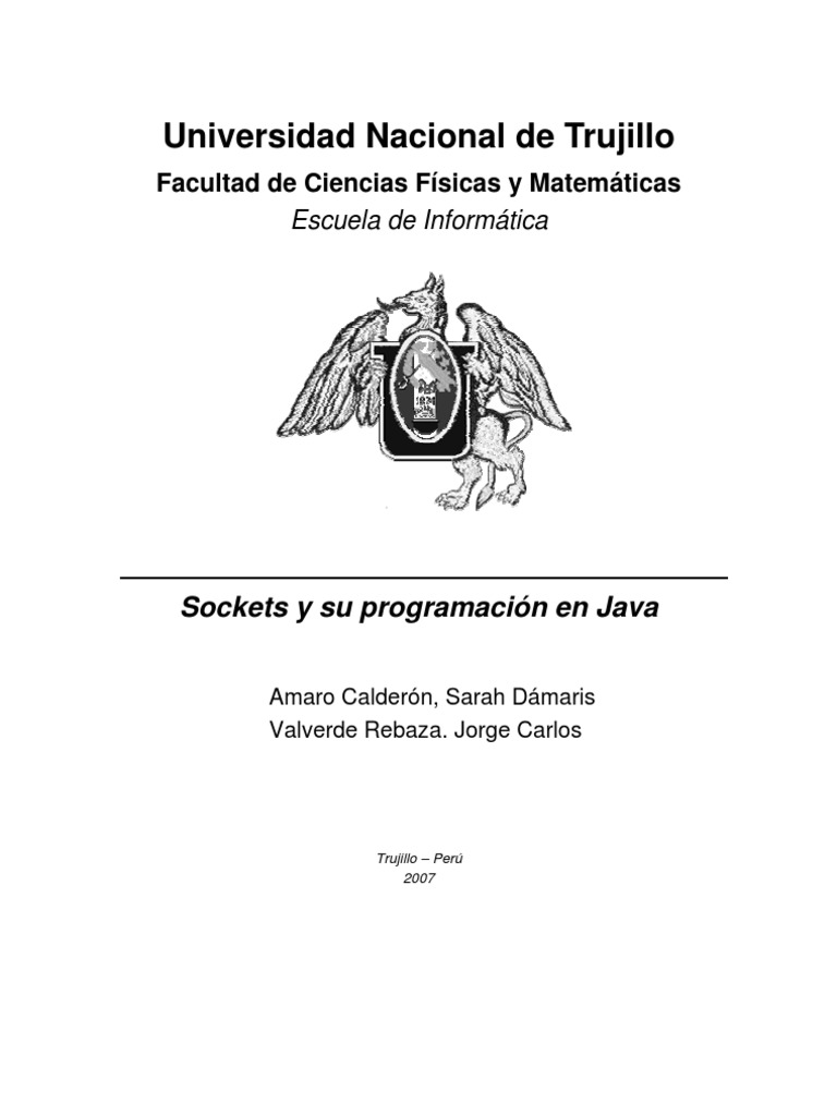 Sockets y Su Programacion en Java | PDF | Zócalo de red | Protocolo de Control de Transmisión