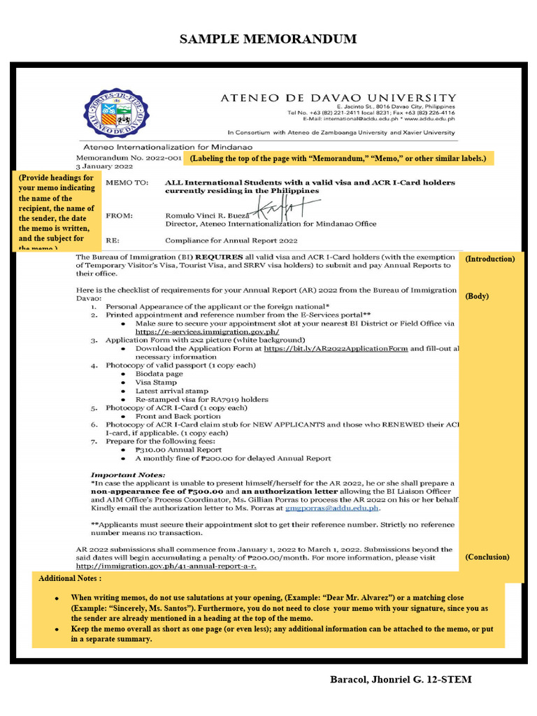 A4 Sample-Memo | PDF