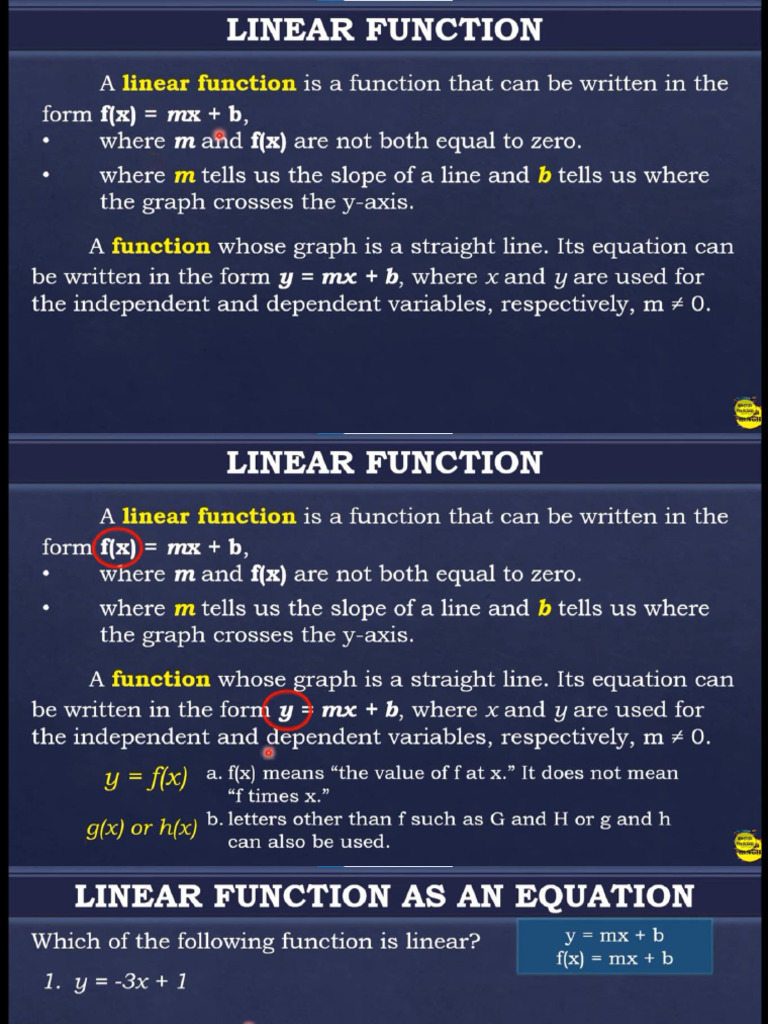 Linear and Quadratic Function Intro | PDF