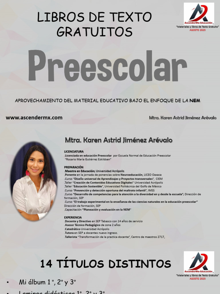 1 Libros y Materiales Preescolar | PDF | Educación de la primera ...