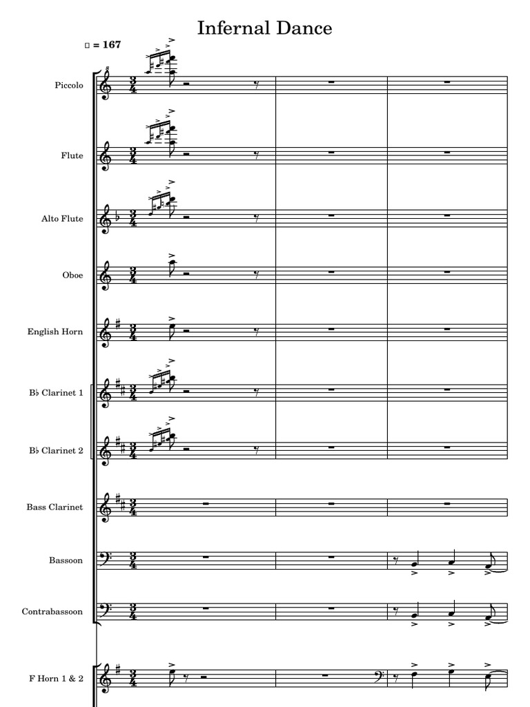 Infernal Dance | PDF | Compositions | Classical Compositions