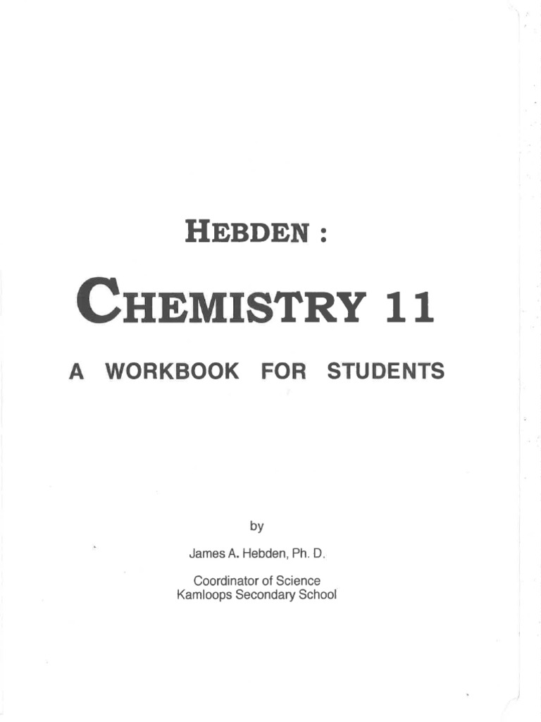 Hebden Chemistry 11 A Workbook For Students | PDF