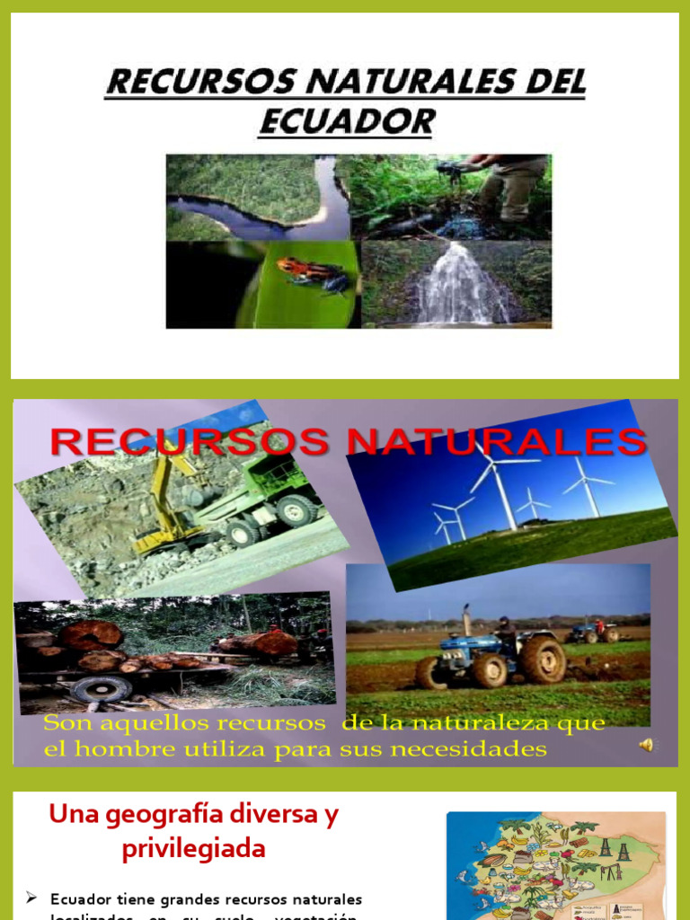 Recursos naturales del ecuador | PDF | Ecuador | Agua