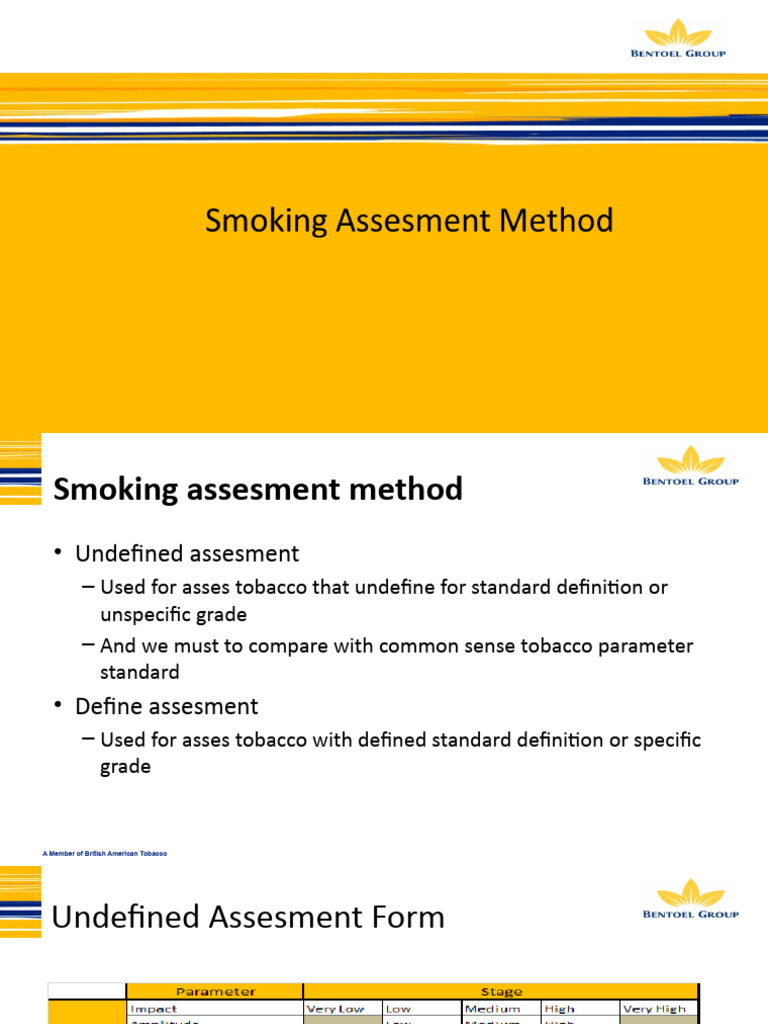 Smoking Assesment Method | PDF