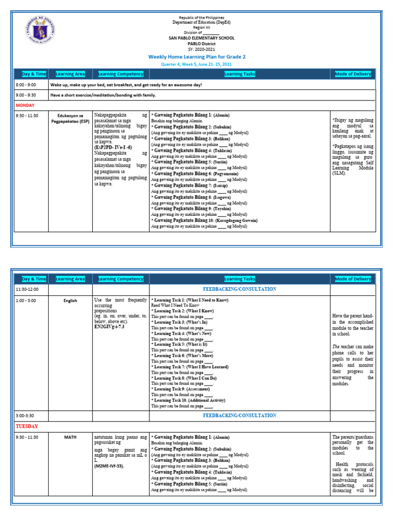 WHLP Grade 2 Q4 W5 | PDF