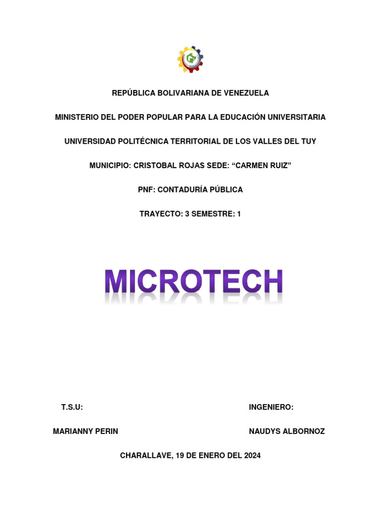 Informe de Microtech Marianny | PDF | Informática