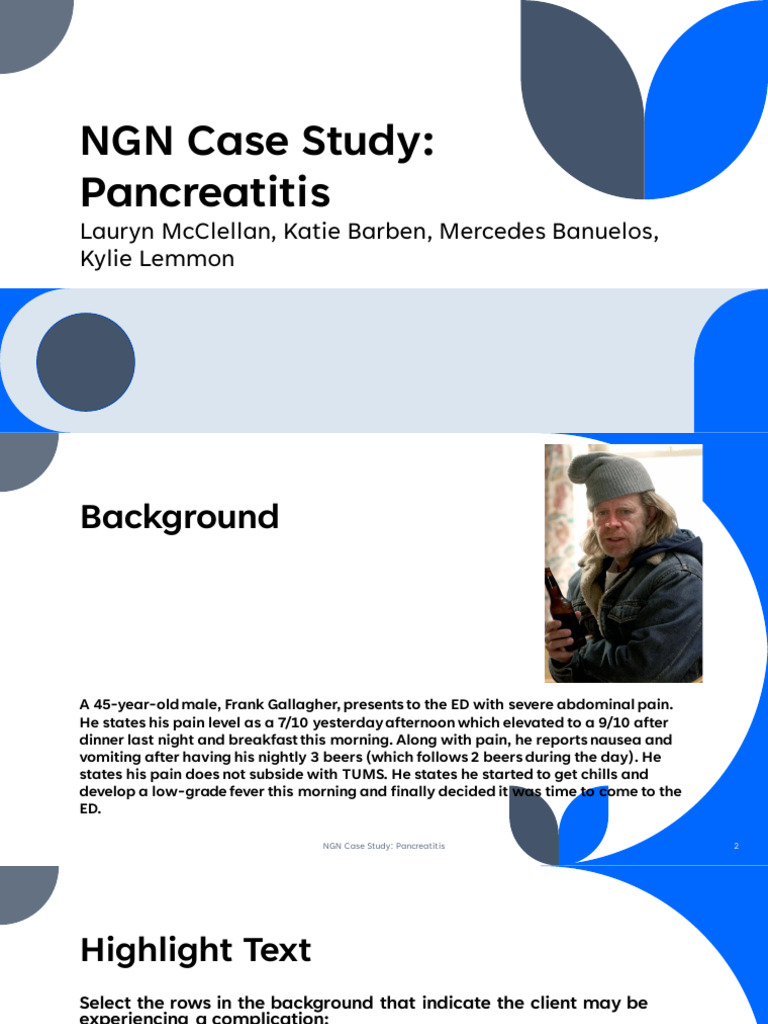 NGN Presentation | PDF | Pancreas | Drug Rehabilitation
