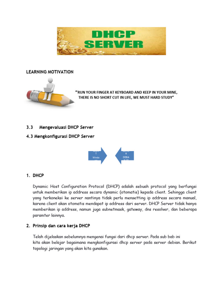 Jobsheet - DHCP-1 | PDF